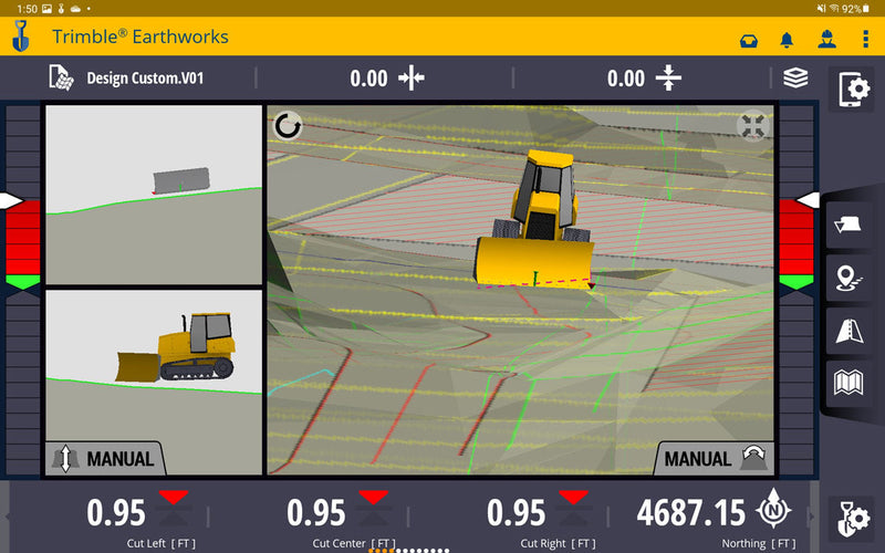 Trimble Earthworks 3D GPS Machine Control Kit for Cab Mounted Dozer ...